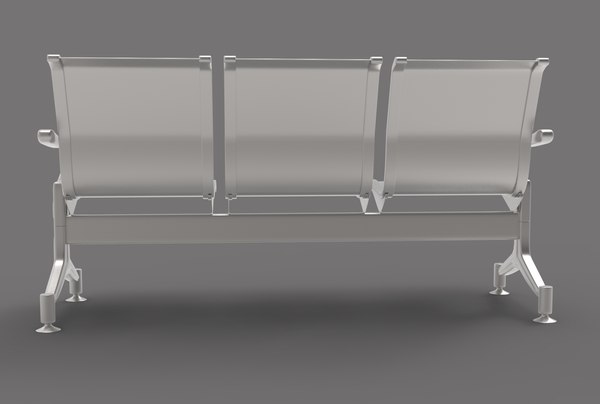 3D Steel Bench model - TurboSquid 1924643