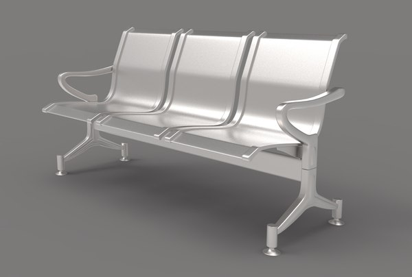 3D Steel Bench model - TurboSquid 1924643