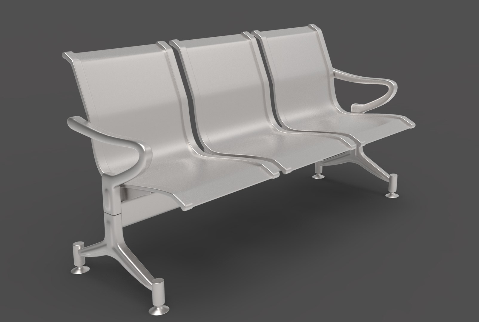 3D Steel Bench model - TurboSquid 1924643