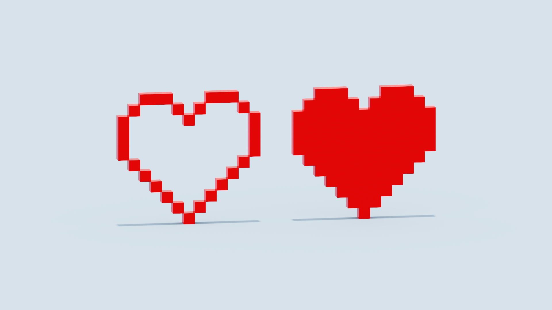 Heart Pixel Icons Model - TurboSquid 2184480