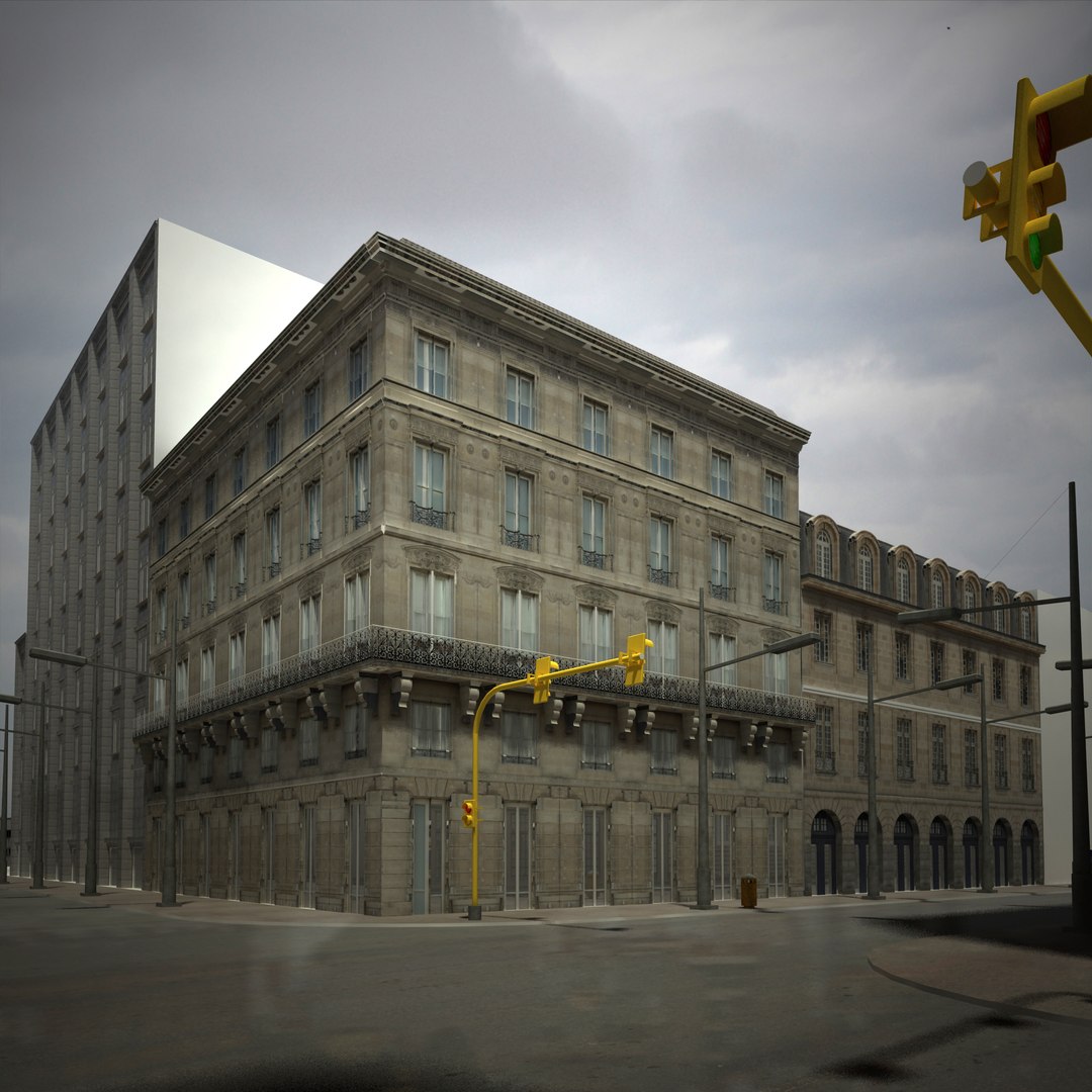 3d model of urban scene