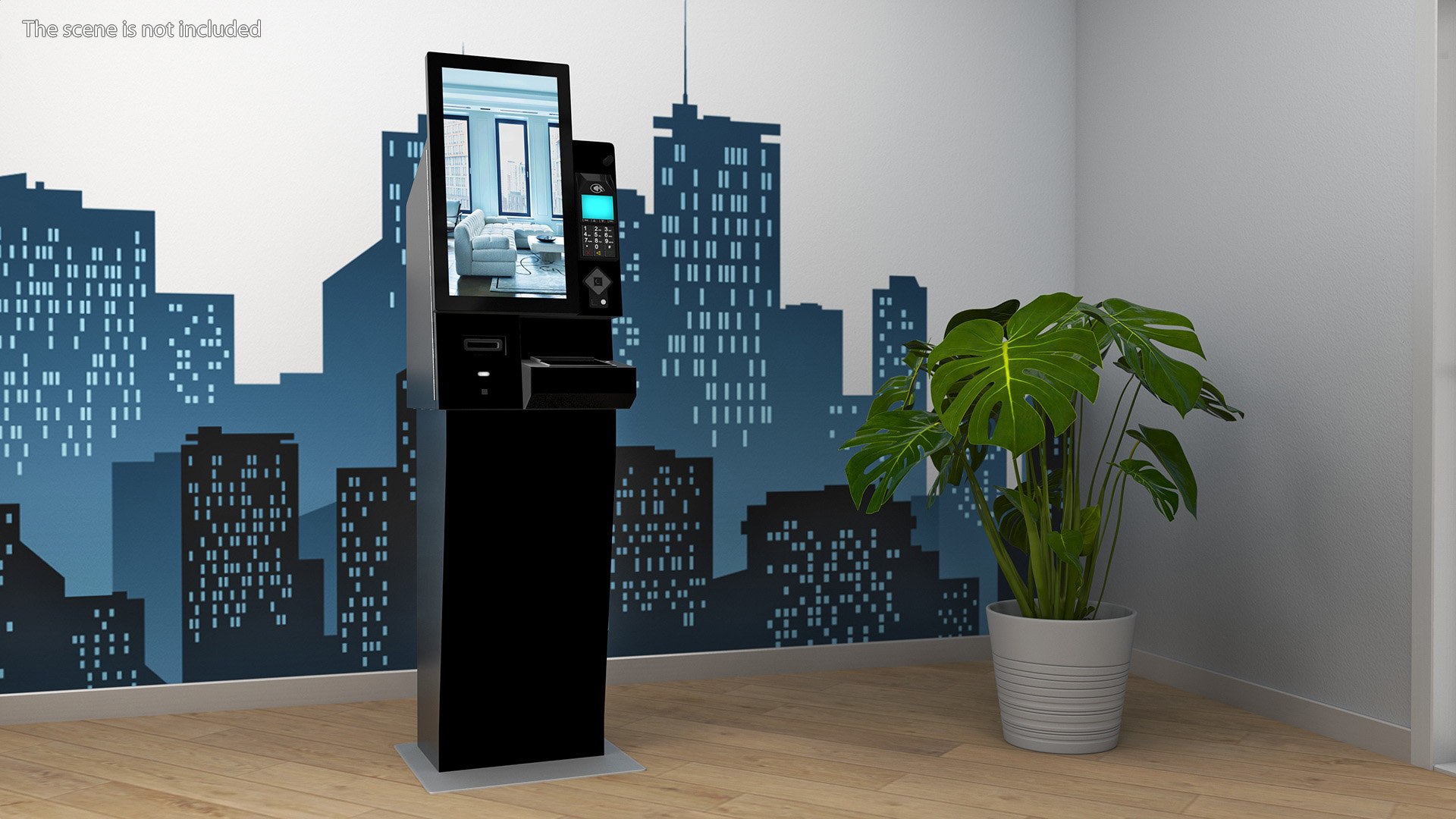 Self Service Hotel Kiosk Black Model - TurboSquid 2248695