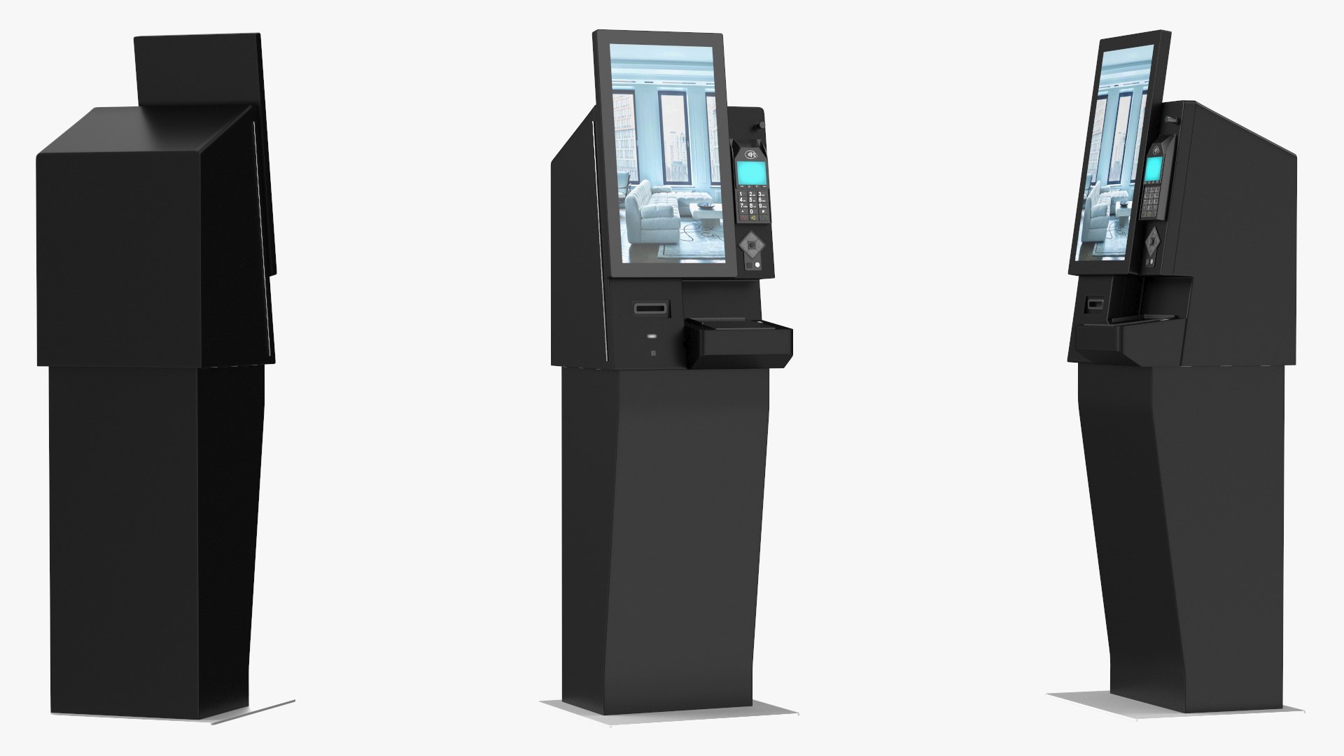 Self Service Hotel Kiosk Black Model - TurboSquid 2248695