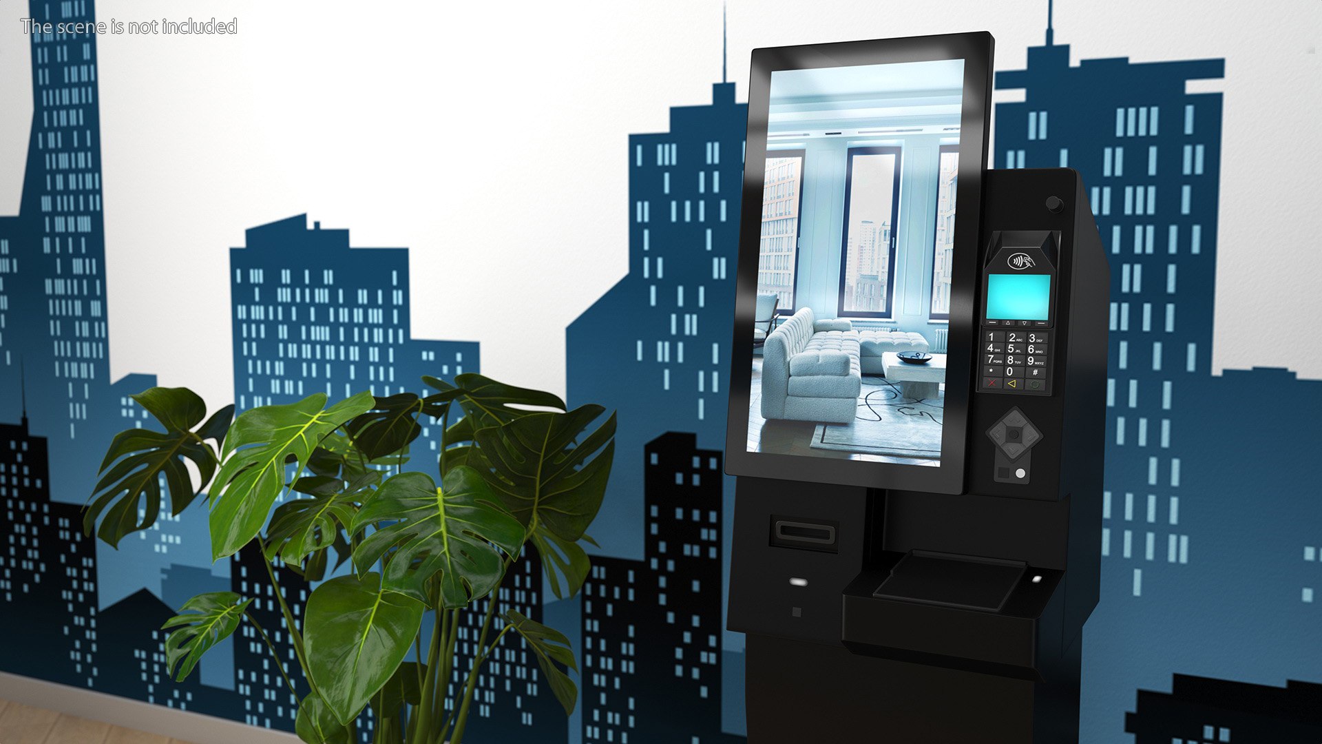 Self Service Hotel Kiosk Black Model - TurboSquid 2248695