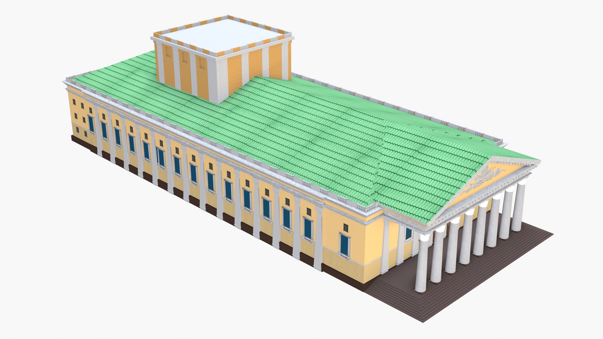 3D Chelyabinsk Theater Ancient Building Model - TurboSquid 2005459