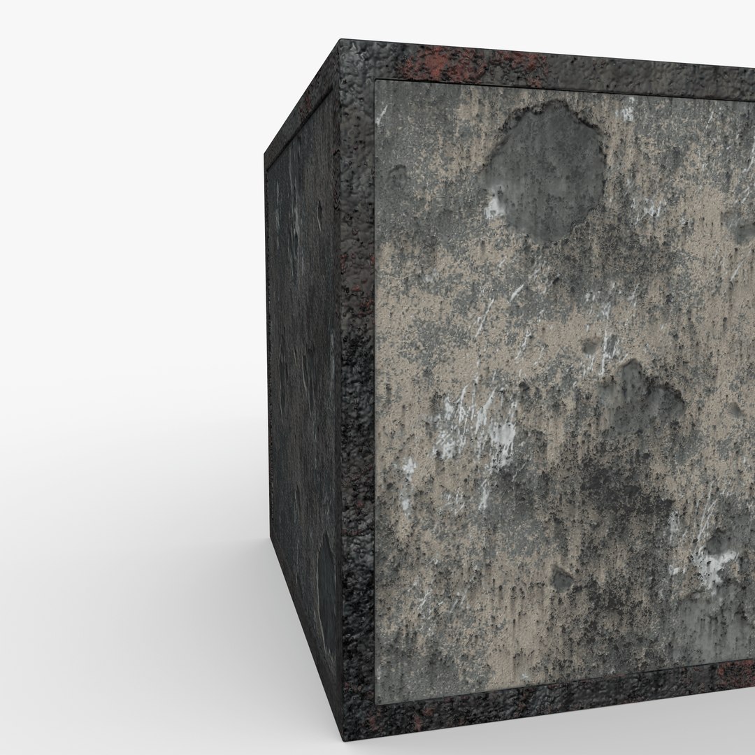 Concrete Block 1m Model - TurboSquid 2137185
