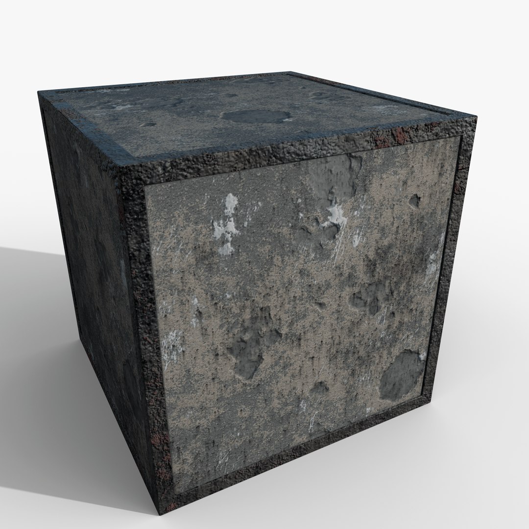 Concrete Block 1m Model - TurboSquid 2137185