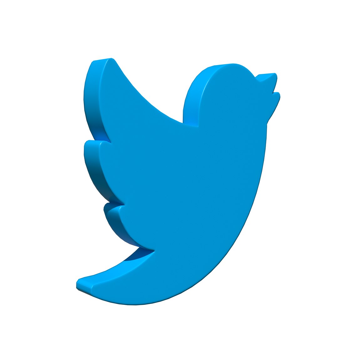 Twitter Bird Symbol 3D - TurboSquid 2308980