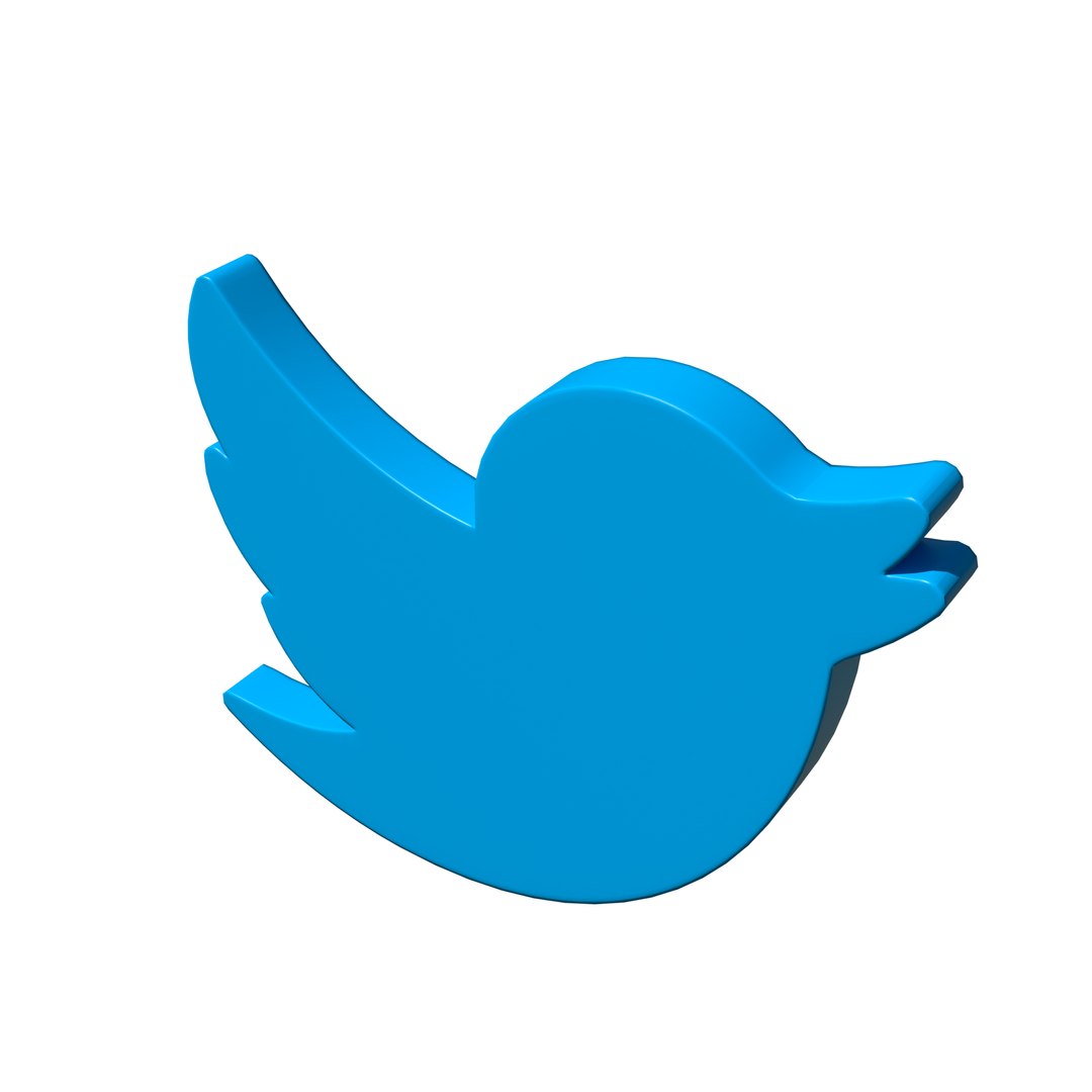 Twitter Bird Symbol 3D - TurboSquid 2308980
