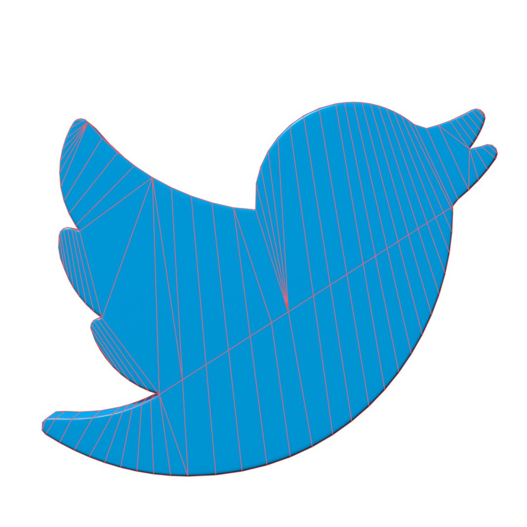 Twitter Bird Symbol 3D - TurboSquid 2308980