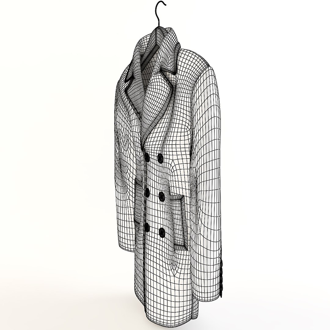 3d Model Men S Coat