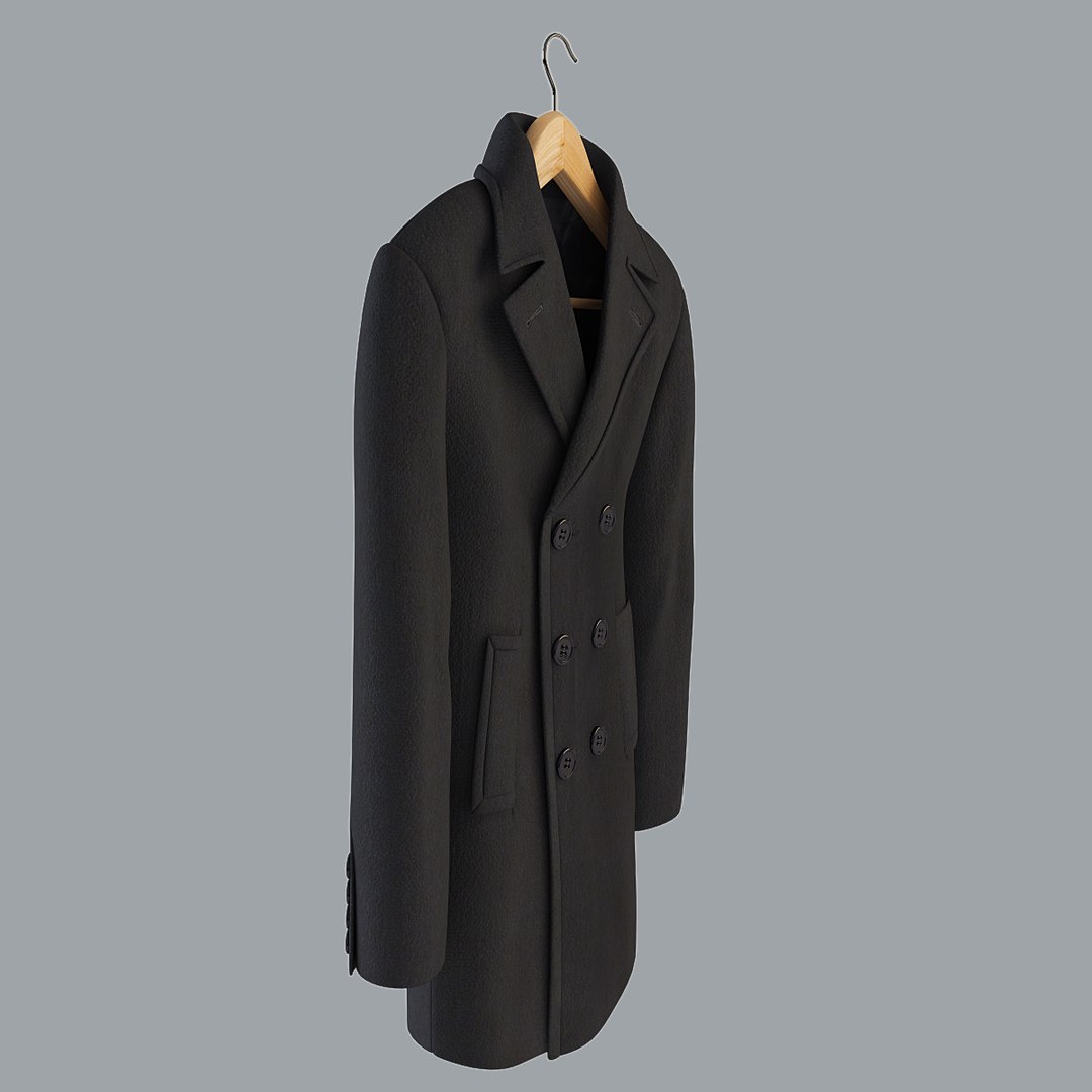3d Model Men S Coat