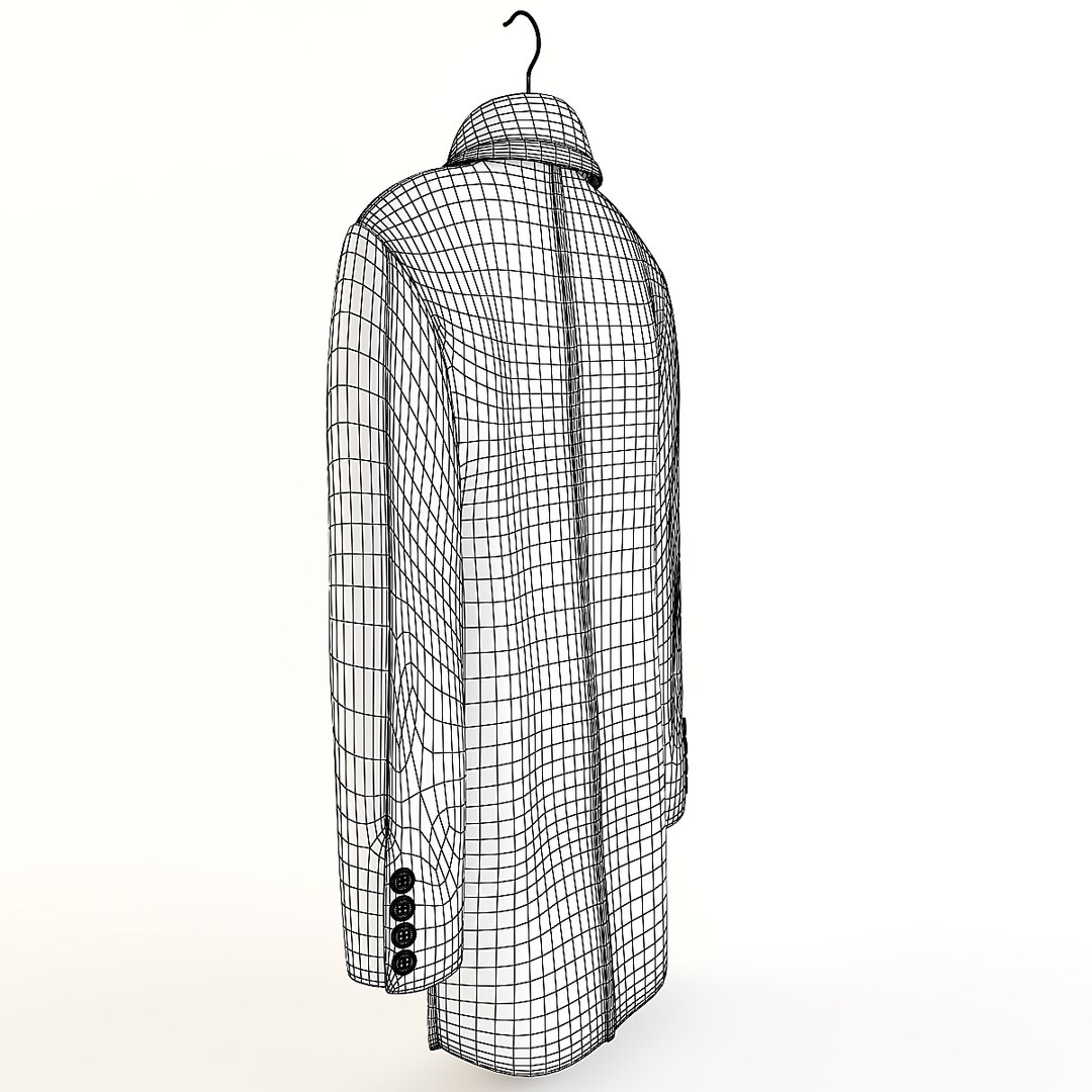 3d Model Men S Coat