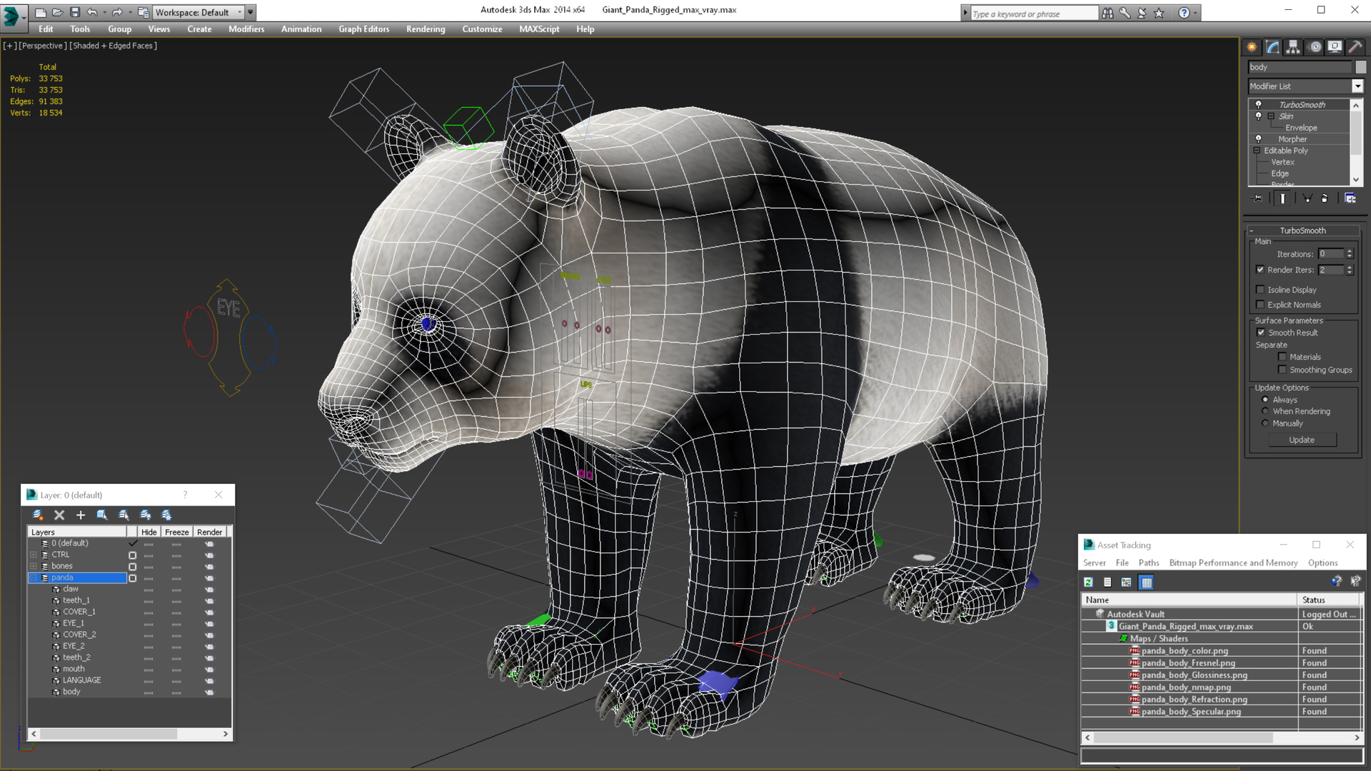 Giant Panda Rigged 3D model - TurboSquid 1805392