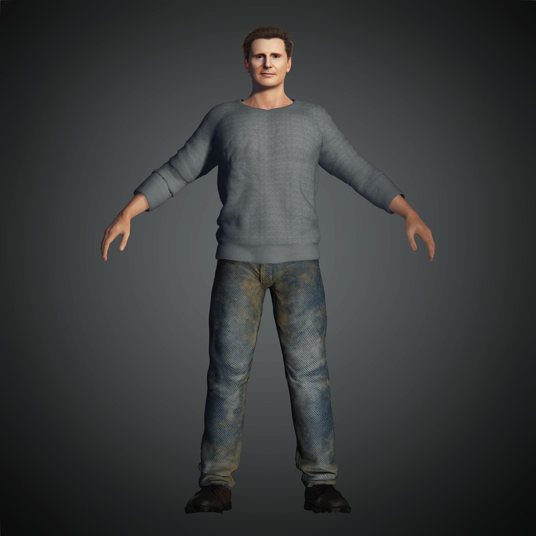 3D Liam Neeson Rigged Ready For Animation Model - TurboSquid 2058224
