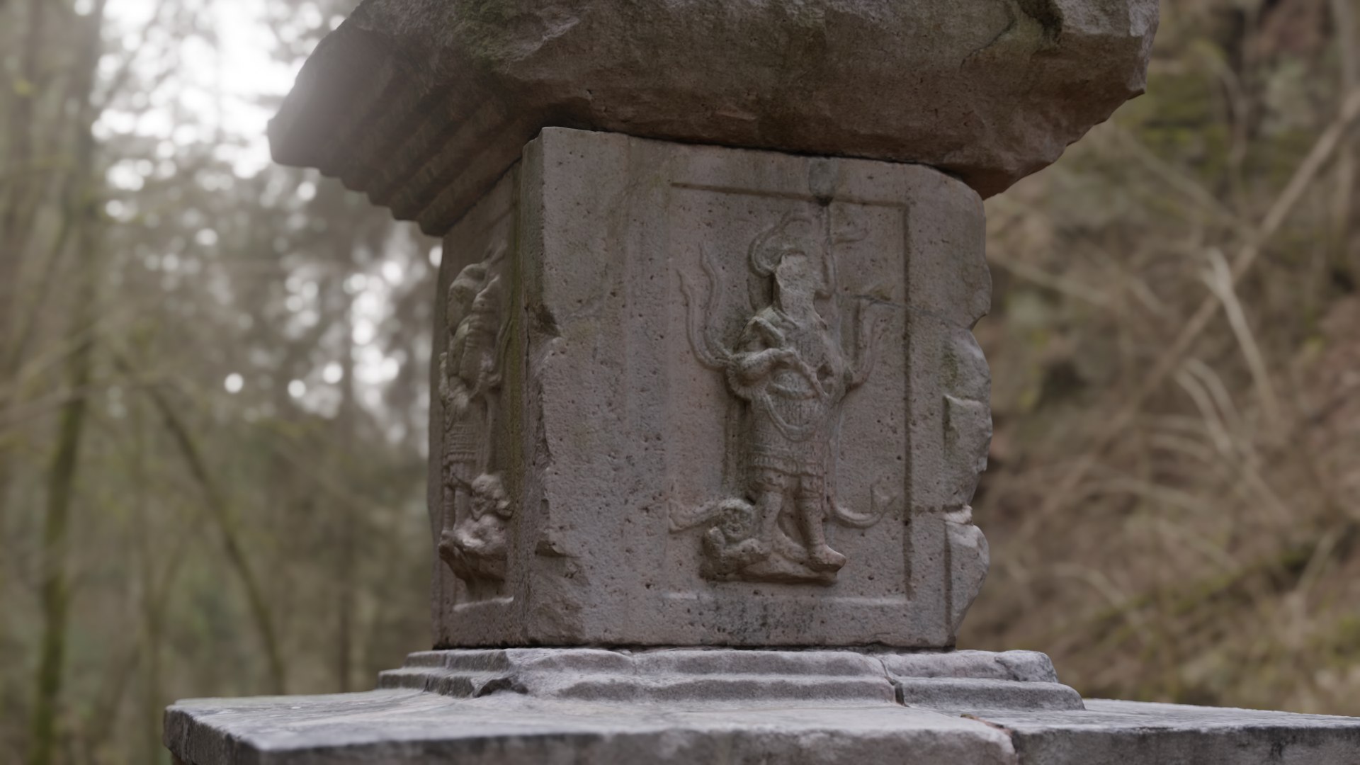 3D Three-story West Stone Pagoda at Wonwonsa Temple Site - TurboSquid ...