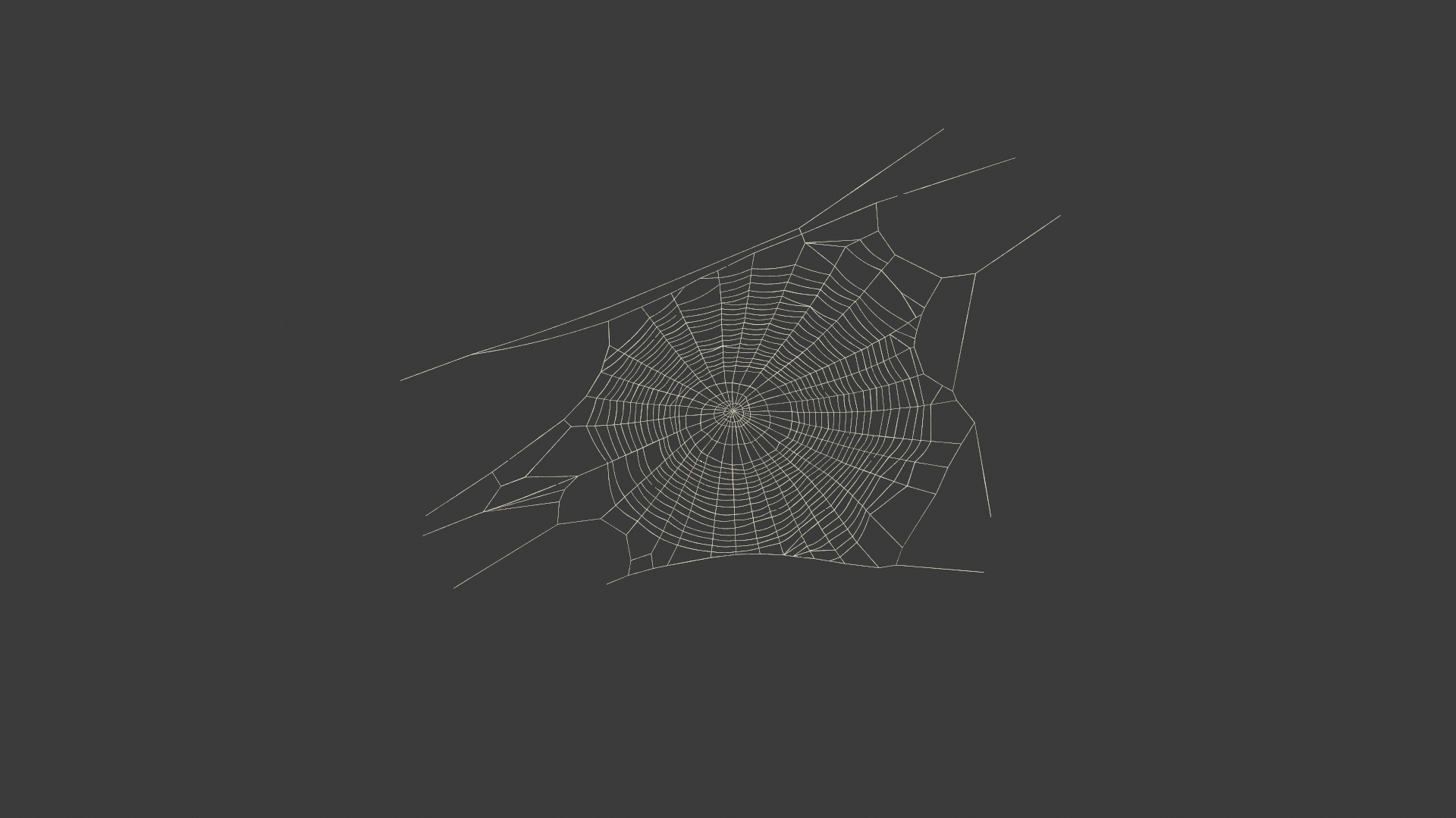 3D Round Spider Web Model - TurboSquid 2206787