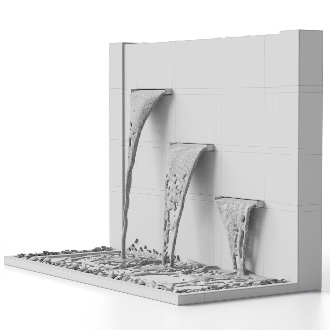 3D Waterfall Wall - TurboSquid 2150716