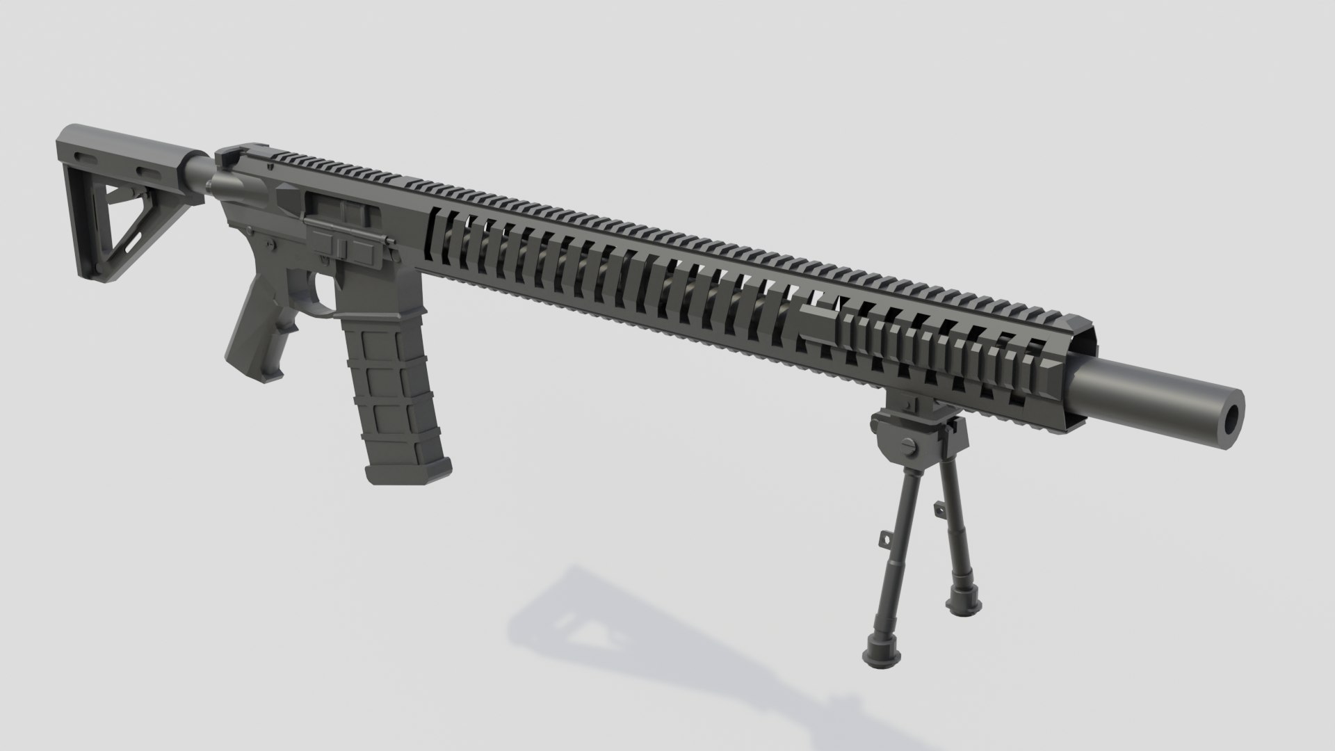 Set Of 4 Modified AR-15 DMR 3D Model - TurboSquid 2133316