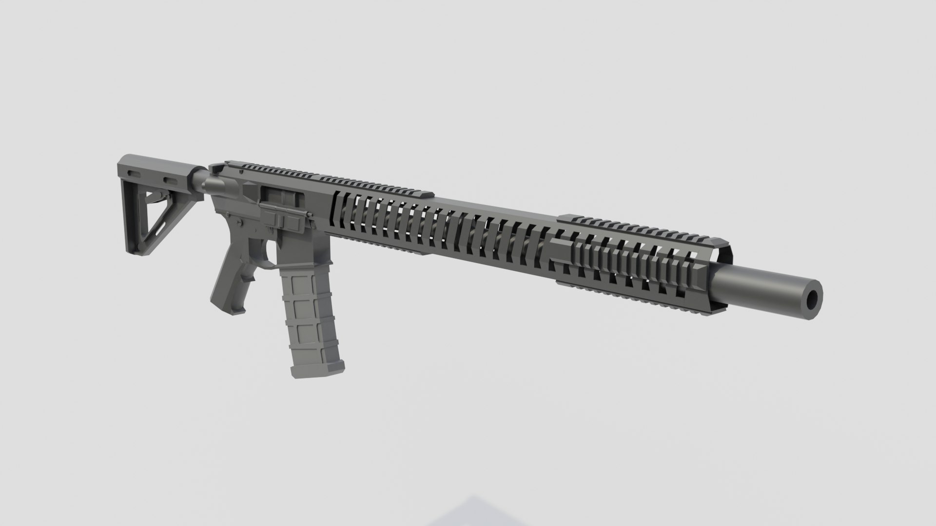 Set Of 4 Modified AR-15 DMR 3D Model - TurboSquid 2133316