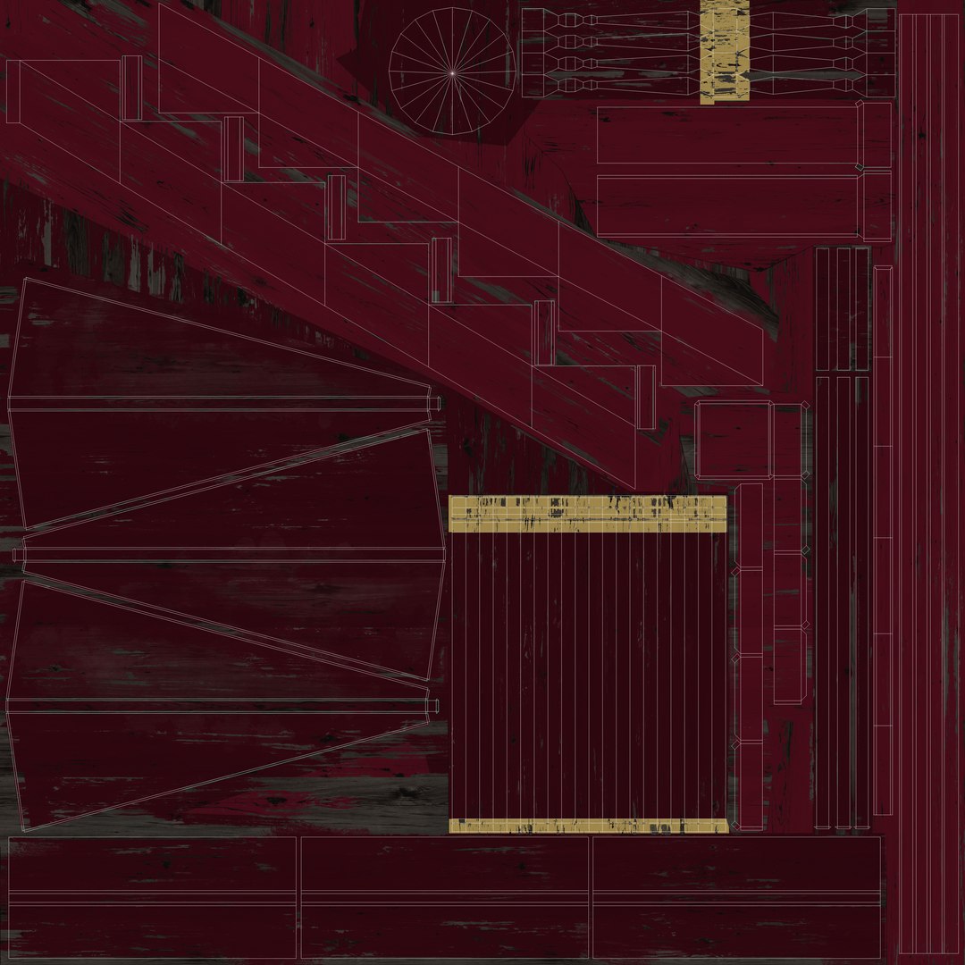 Antique Spiral Staircase Red - PBR 3D model - TurboSquid 1834831