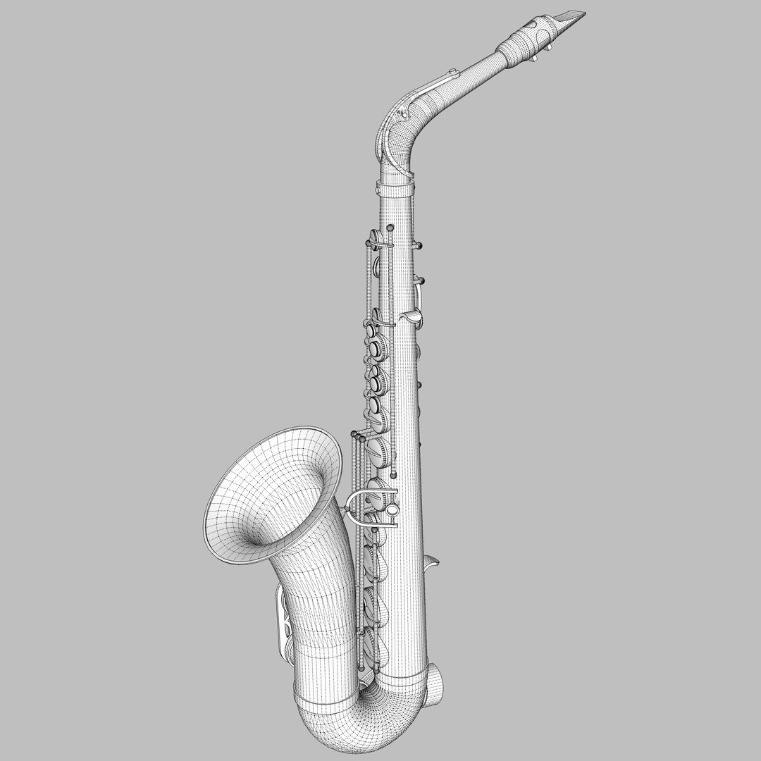 3d model alto sax saxophone