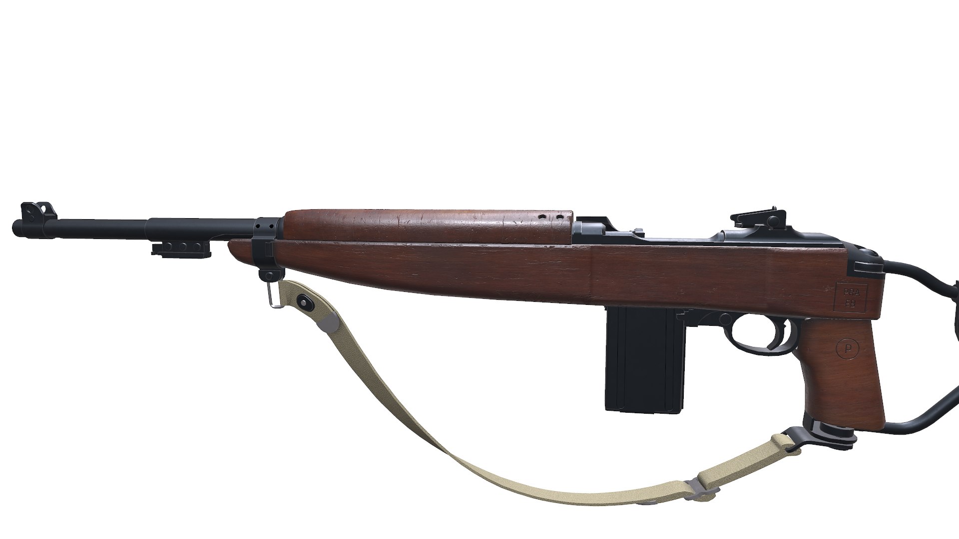 M1A1 Carbine Paratrooper Low-poly PBR 3D - TurboSquid 2026004