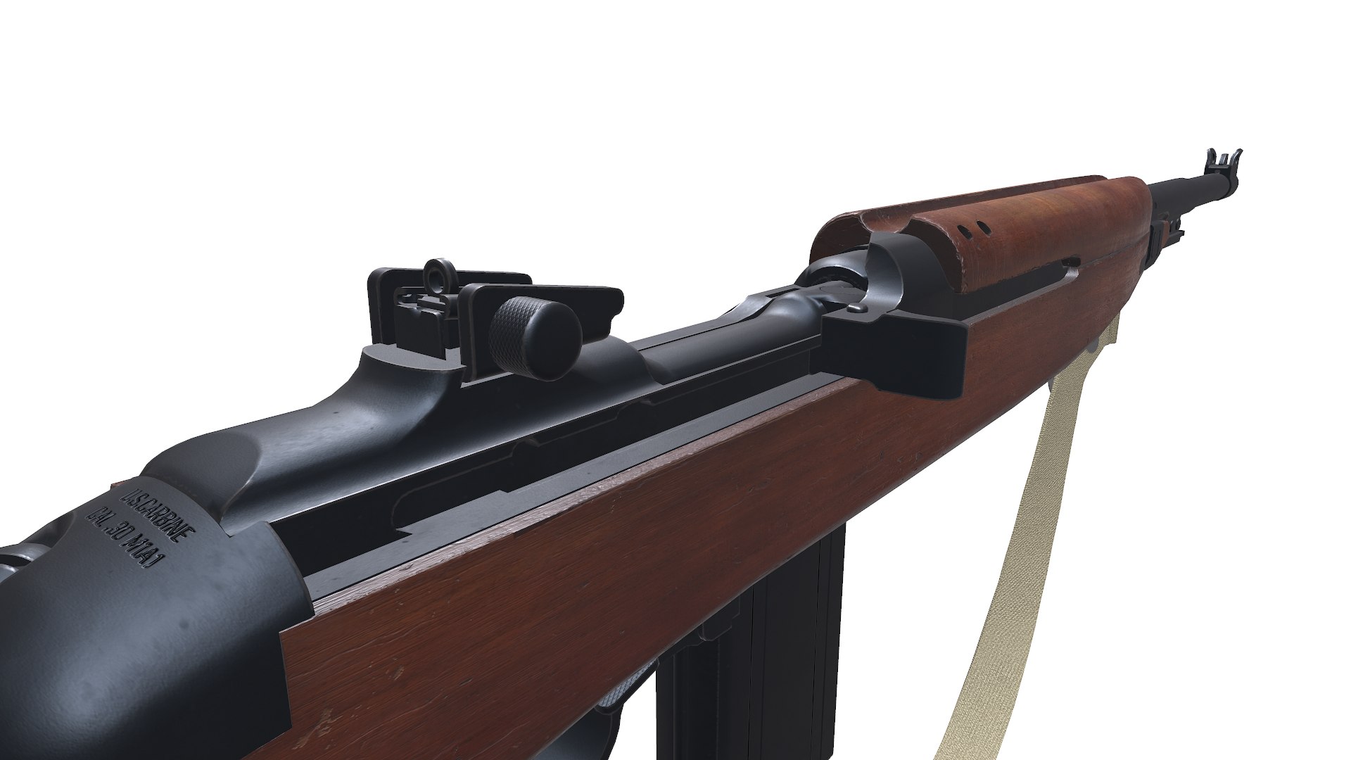 M1A1 Carbine Paratrooper Low-poly PBR 3D - TurboSquid 2026004