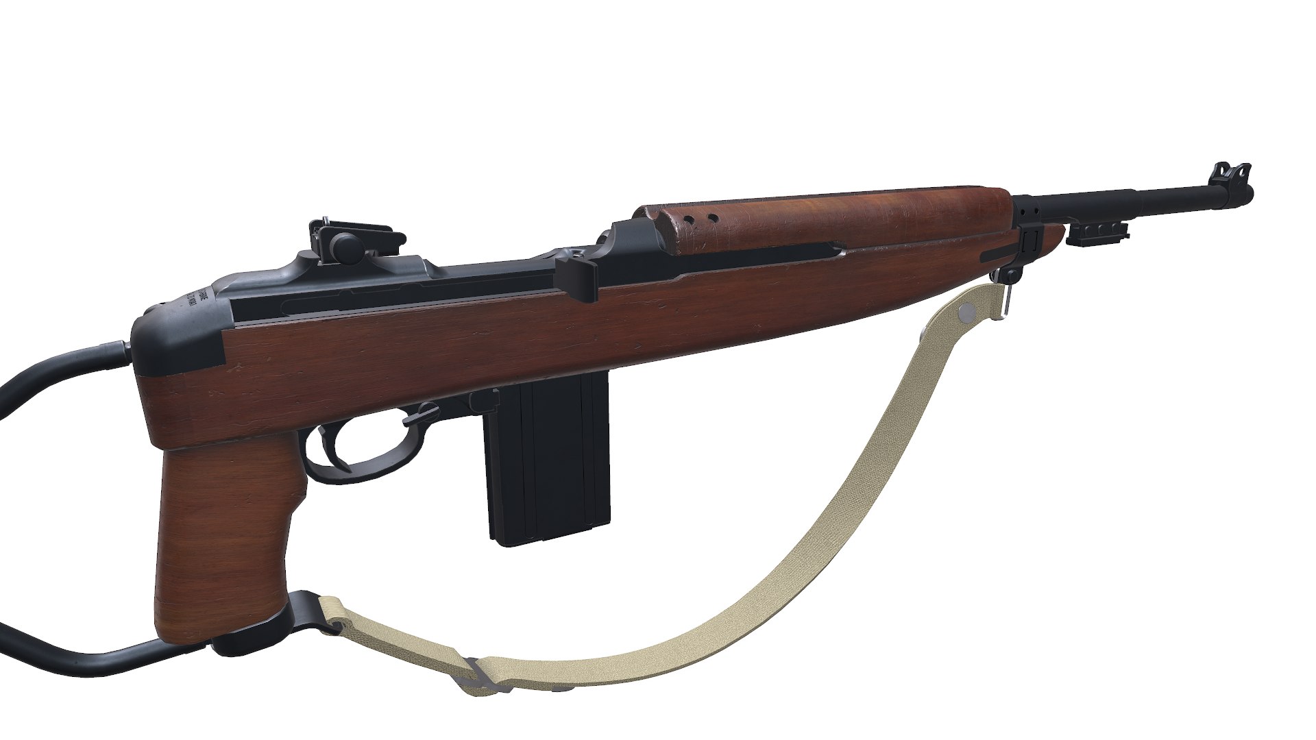 M1A1 Carbine Paratrooper Low-poly PBR 3D - TurboSquid 2026004