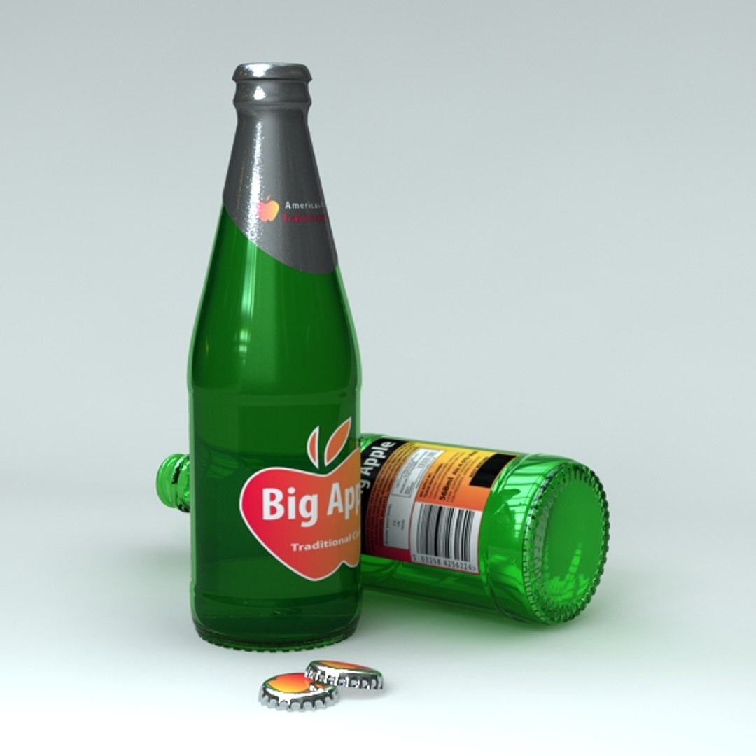 unbranded cider bottle 3d model