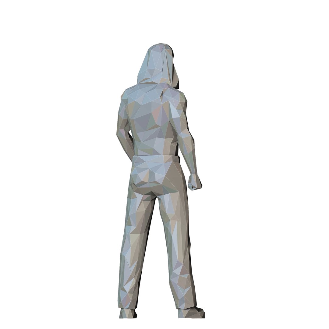 Low Poly Standing Man For Using In Crowded1400 Polys1800mm 3D Model ...