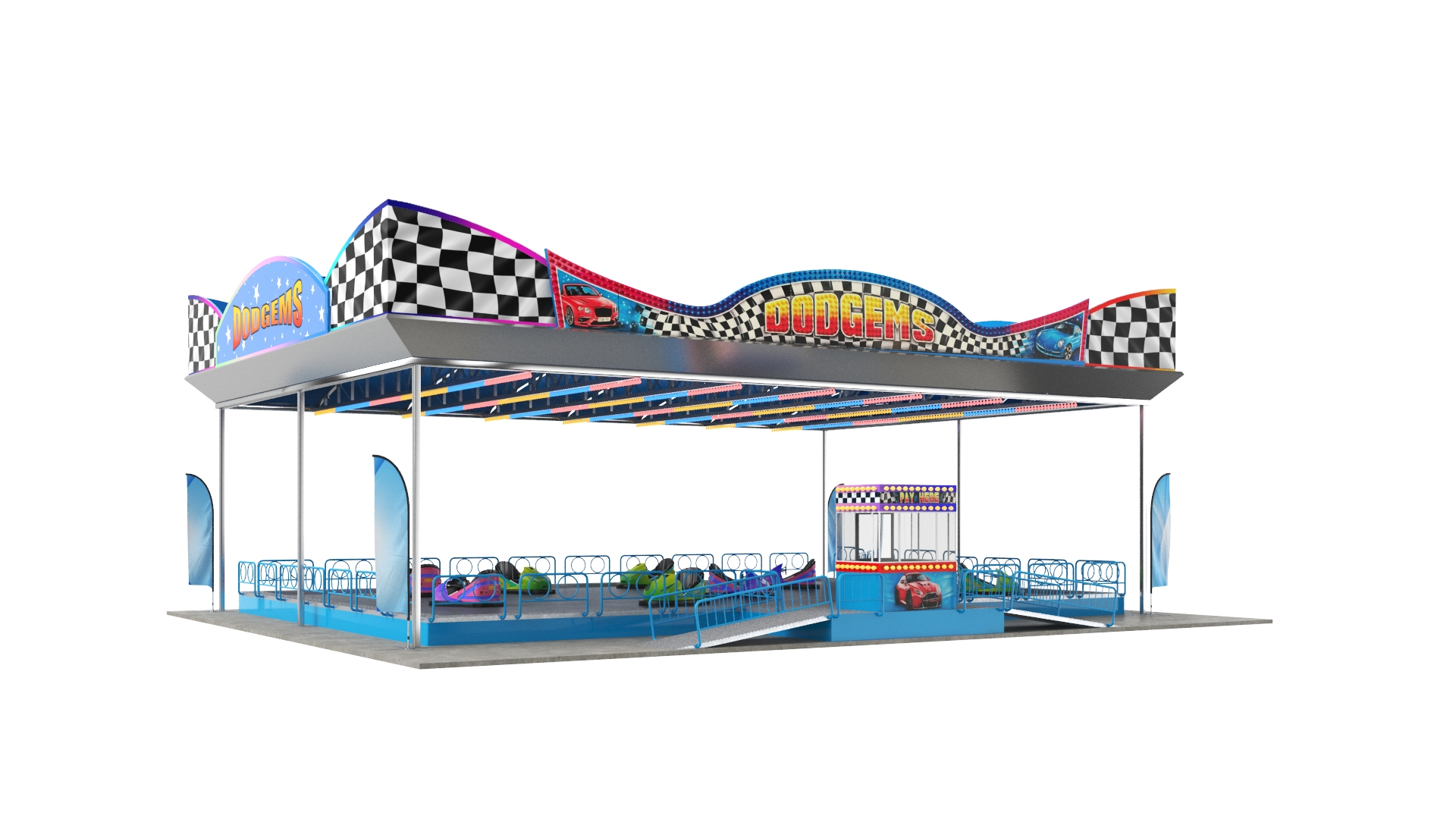 3D Real Bumper Cars Platform - TurboSquid 1712885
