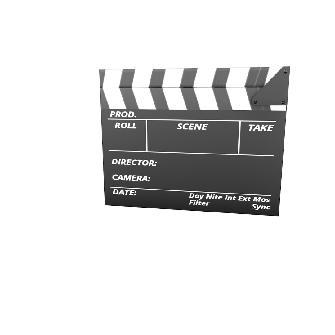 3D Clap Board - TurboSquid 1268575