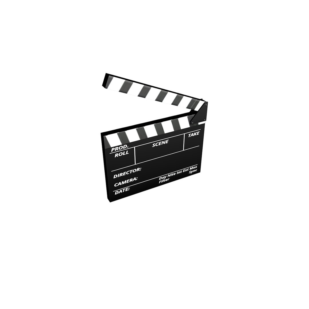 3D Clap Board - TurboSquid 1268575