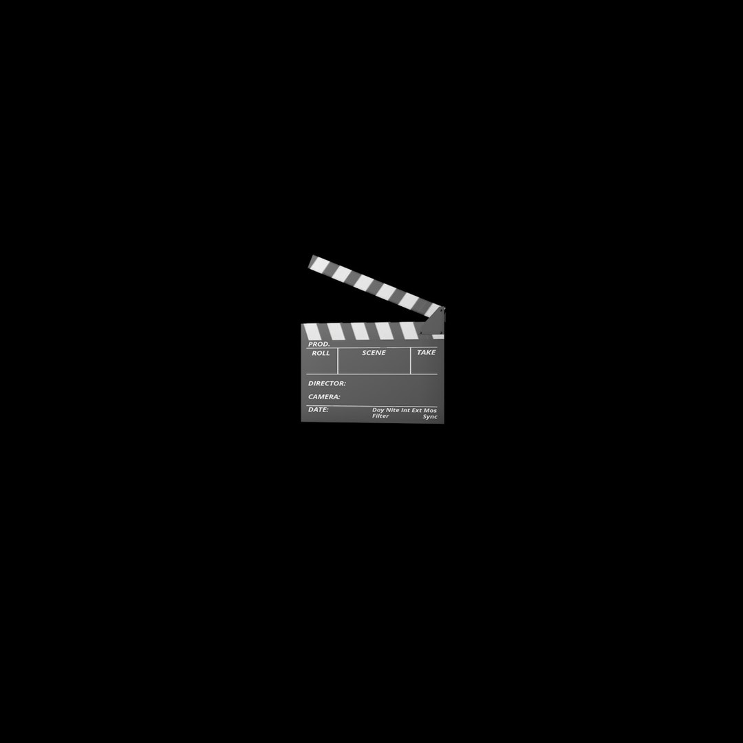 3D Clap Board - TurboSquid 1268575