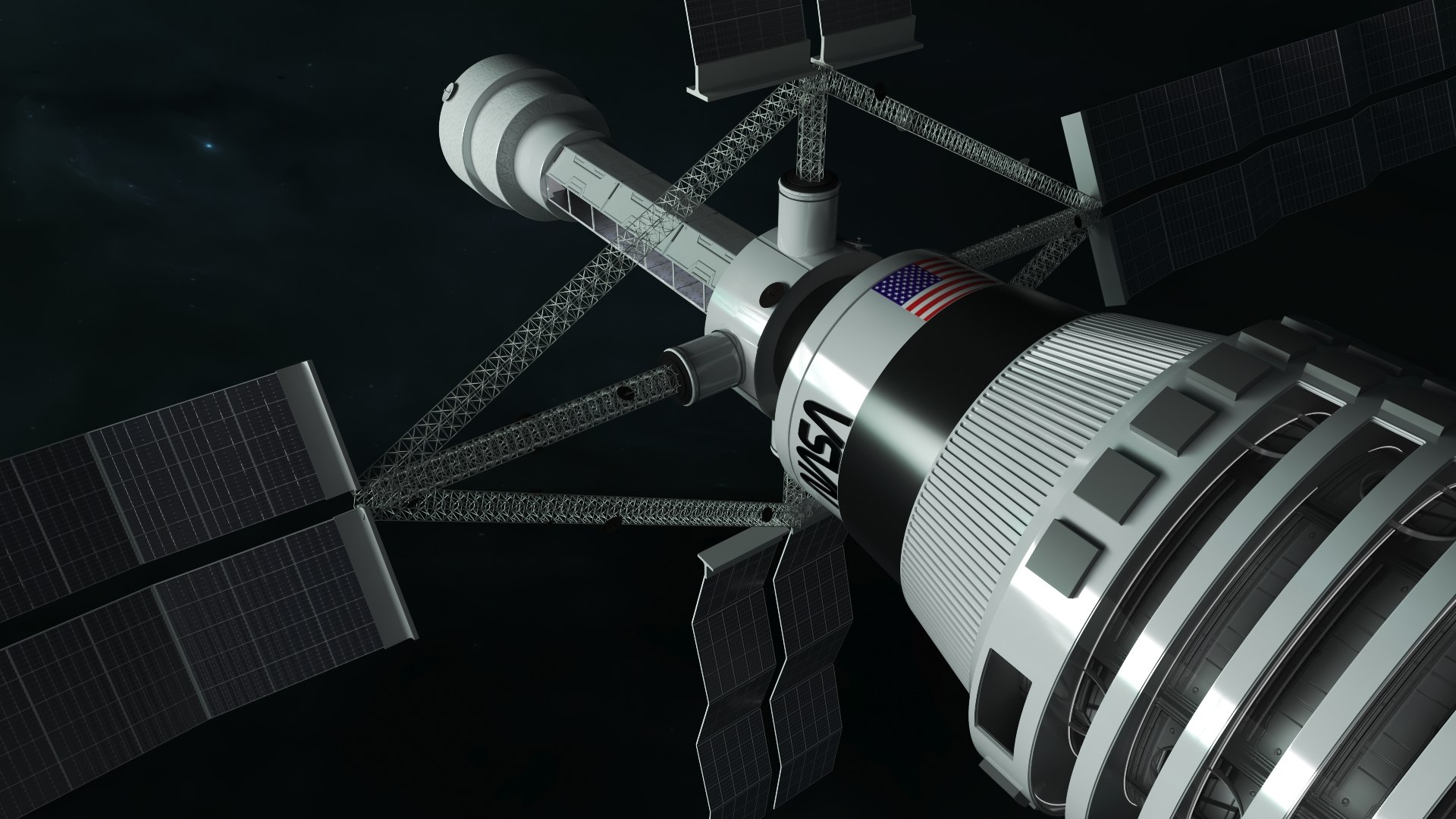 3D Space Station High Quality - TurboSquid 1956634