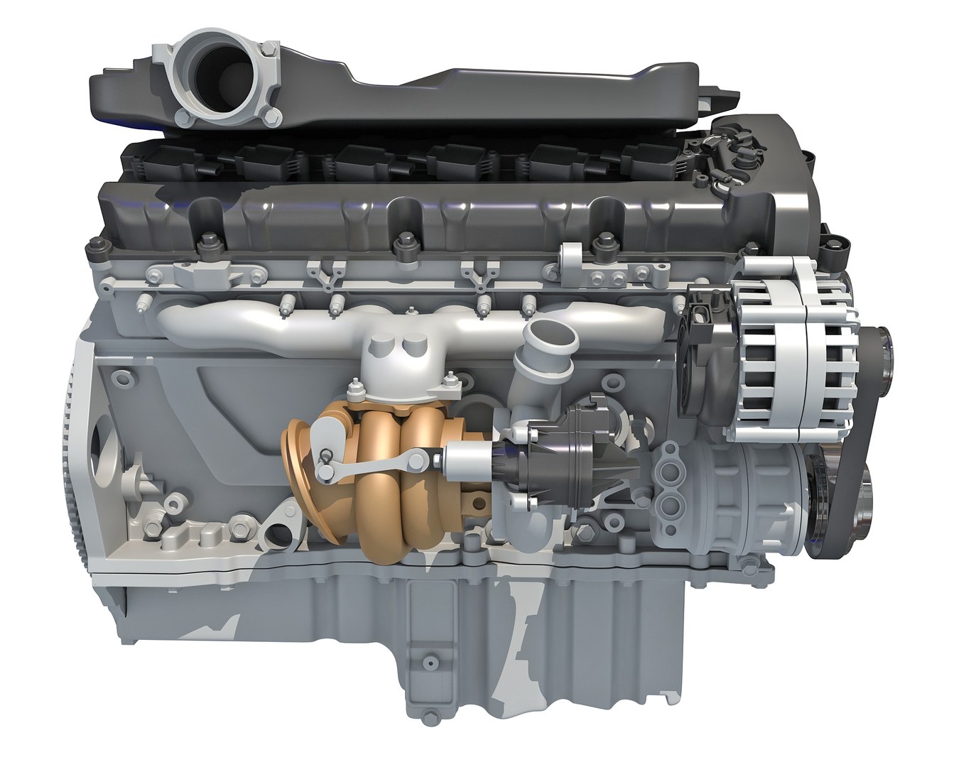 3D v12 engine cutaway - TurboSquid 1414544