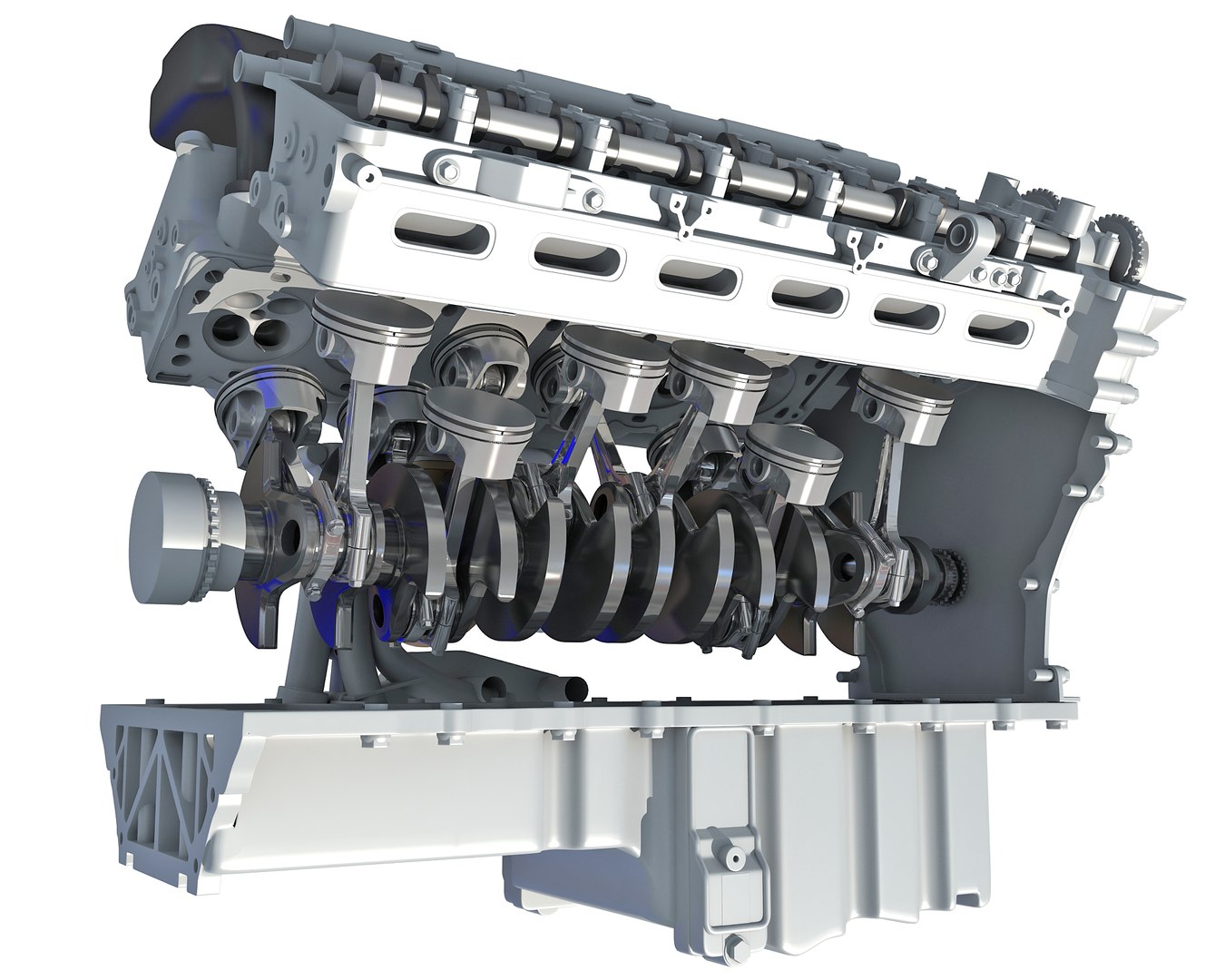 3D v12 engine cutaway - TurboSquid 1414544