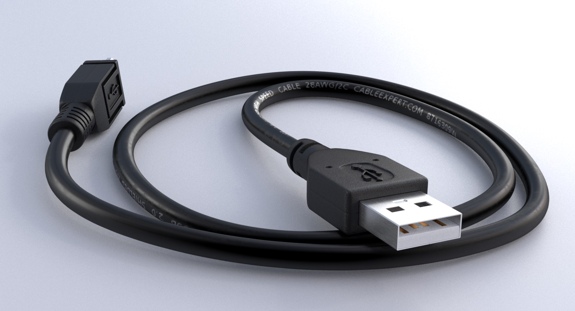 Free 3D Usb Cable - TurboSquid 1274715