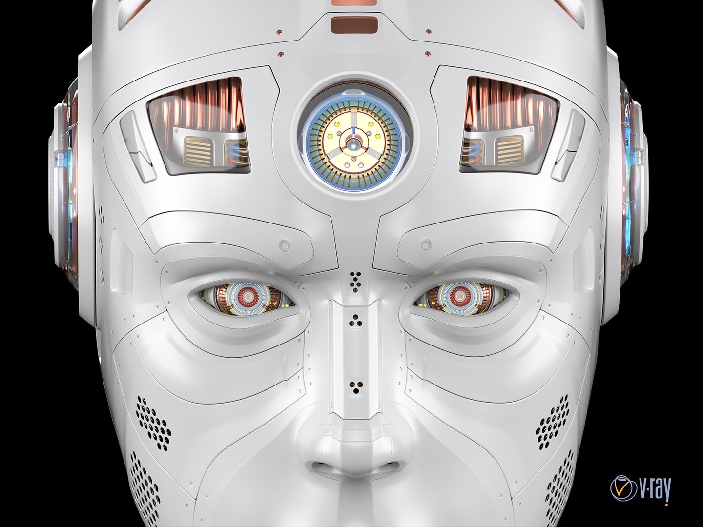 Futuristic Robot Head 2 3D Model - TurboSquid 1400203