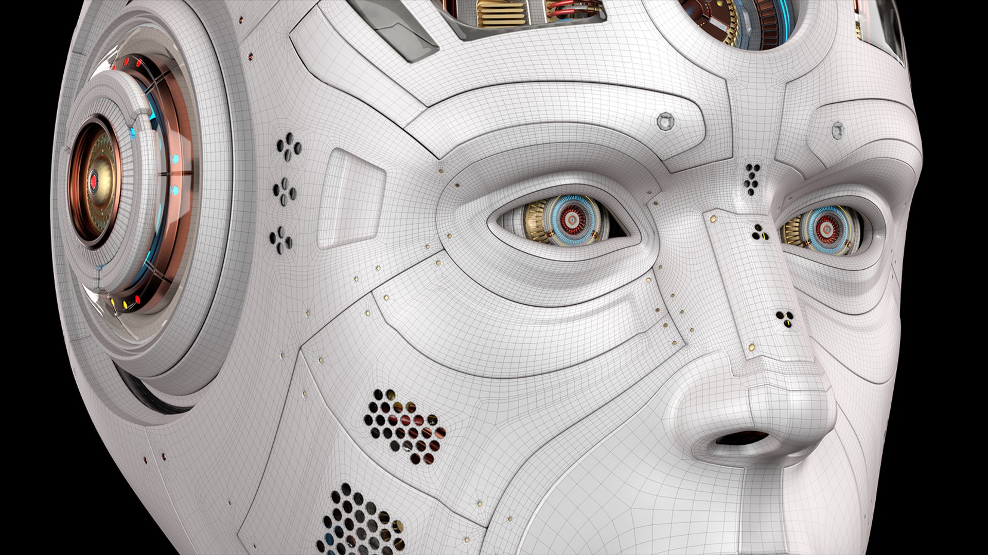 Futuristic Robot Head 2 3D Model - TurboSquid 1400203