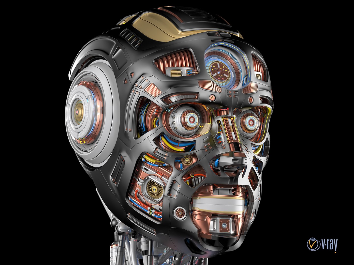 Futuristic Robot Head 2 3D Model - TurboSquid 1400203