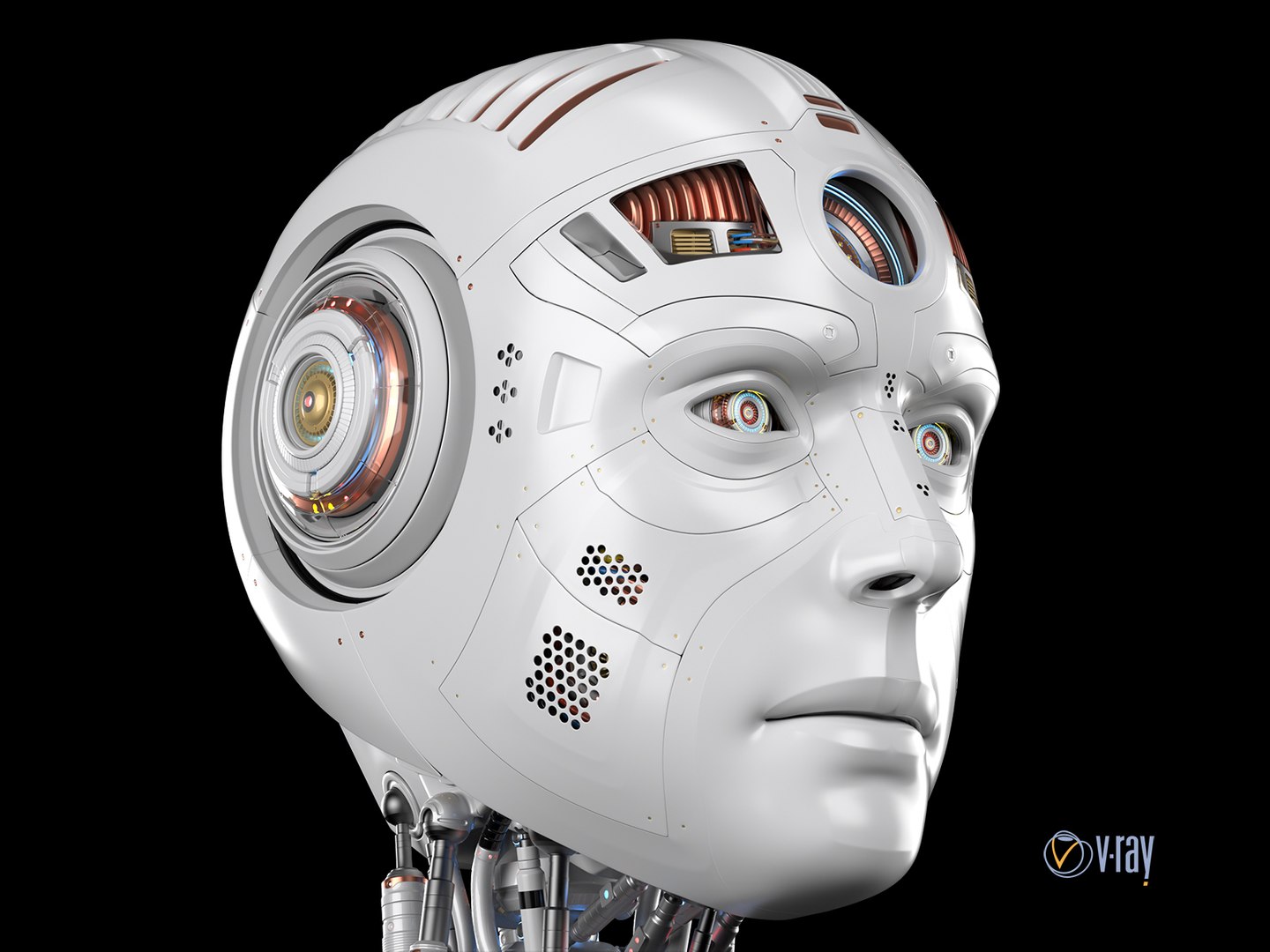 Futuristic Robot Head 2 3D Model - TurboSquid 1400203