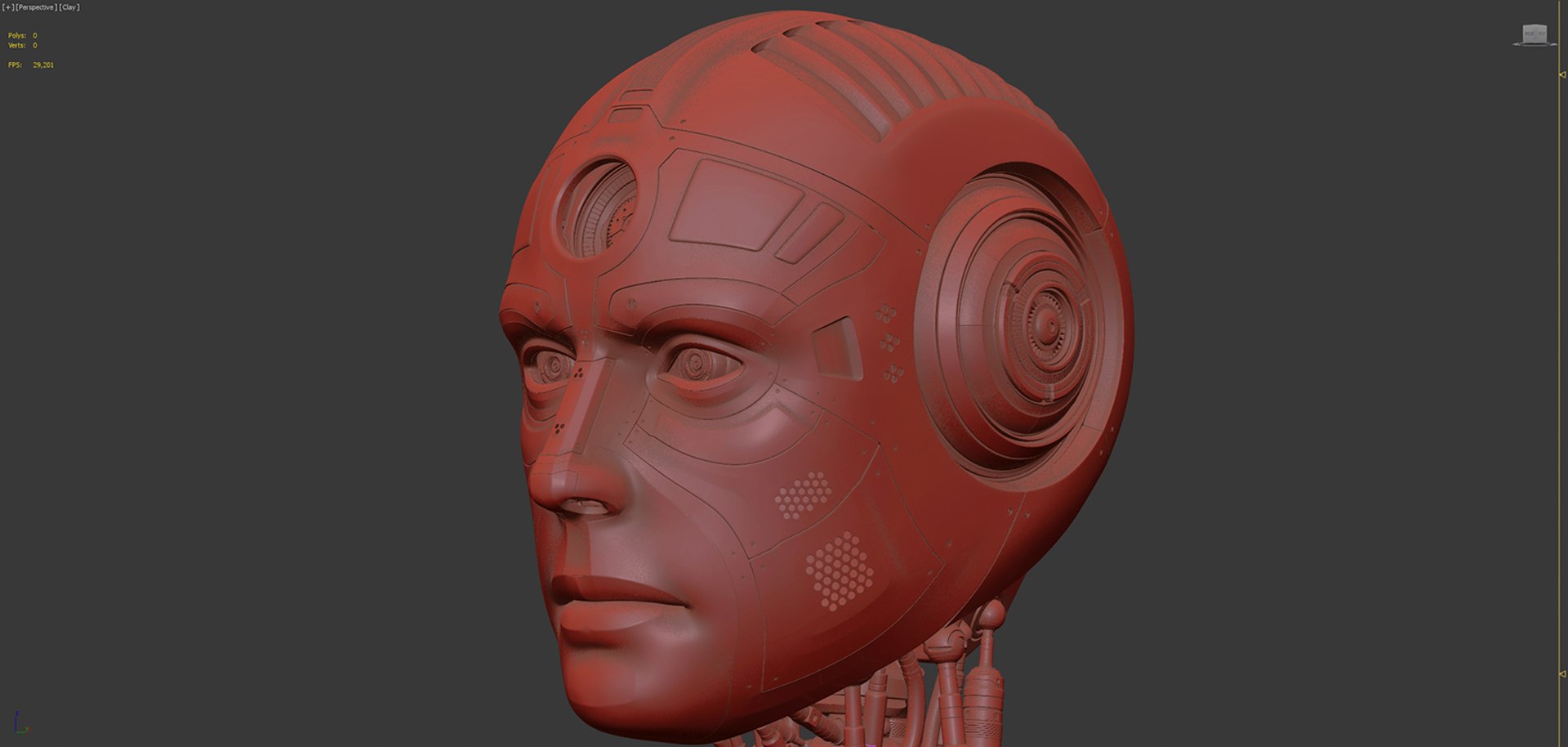 Futuristic Robot Head 2 3D Model - TurboSquid 1400203