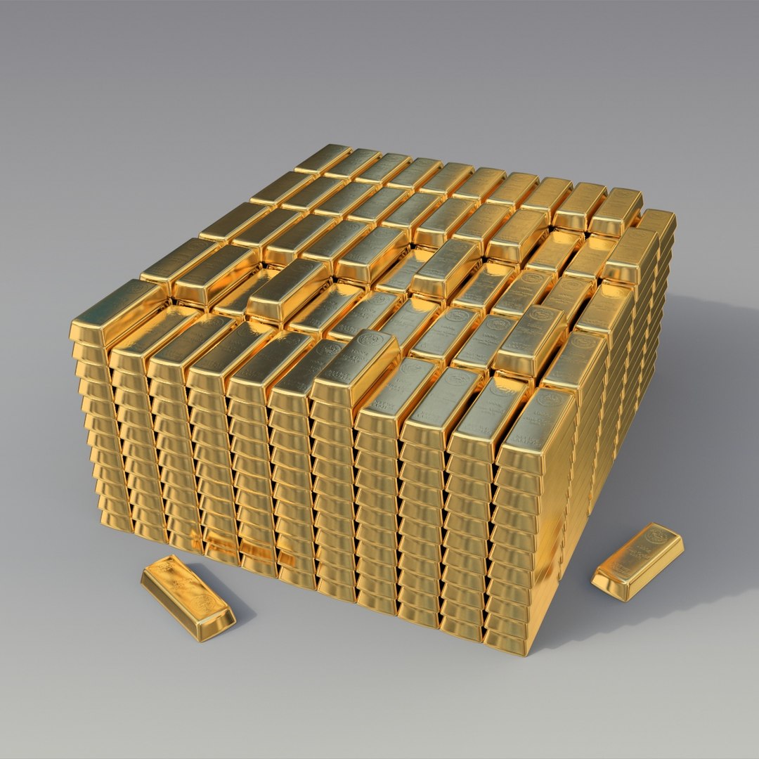 3d Model Gold Pure Bullion