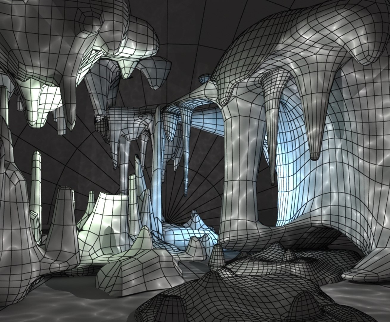 Underwater Cave 3d Model