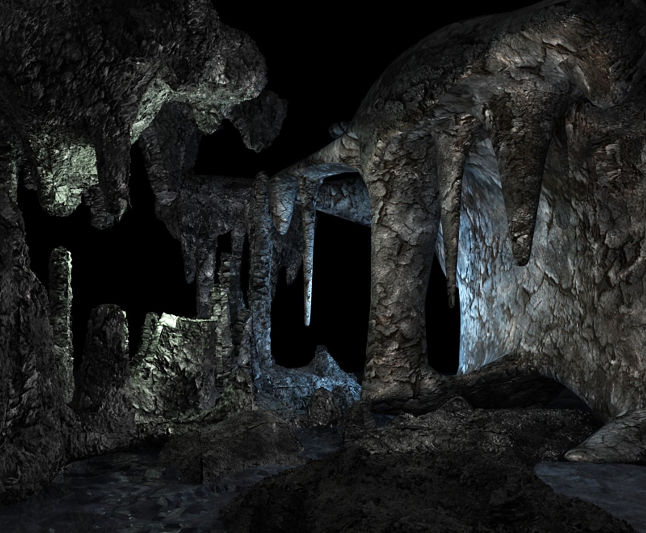 Underwater Cave 3d Model