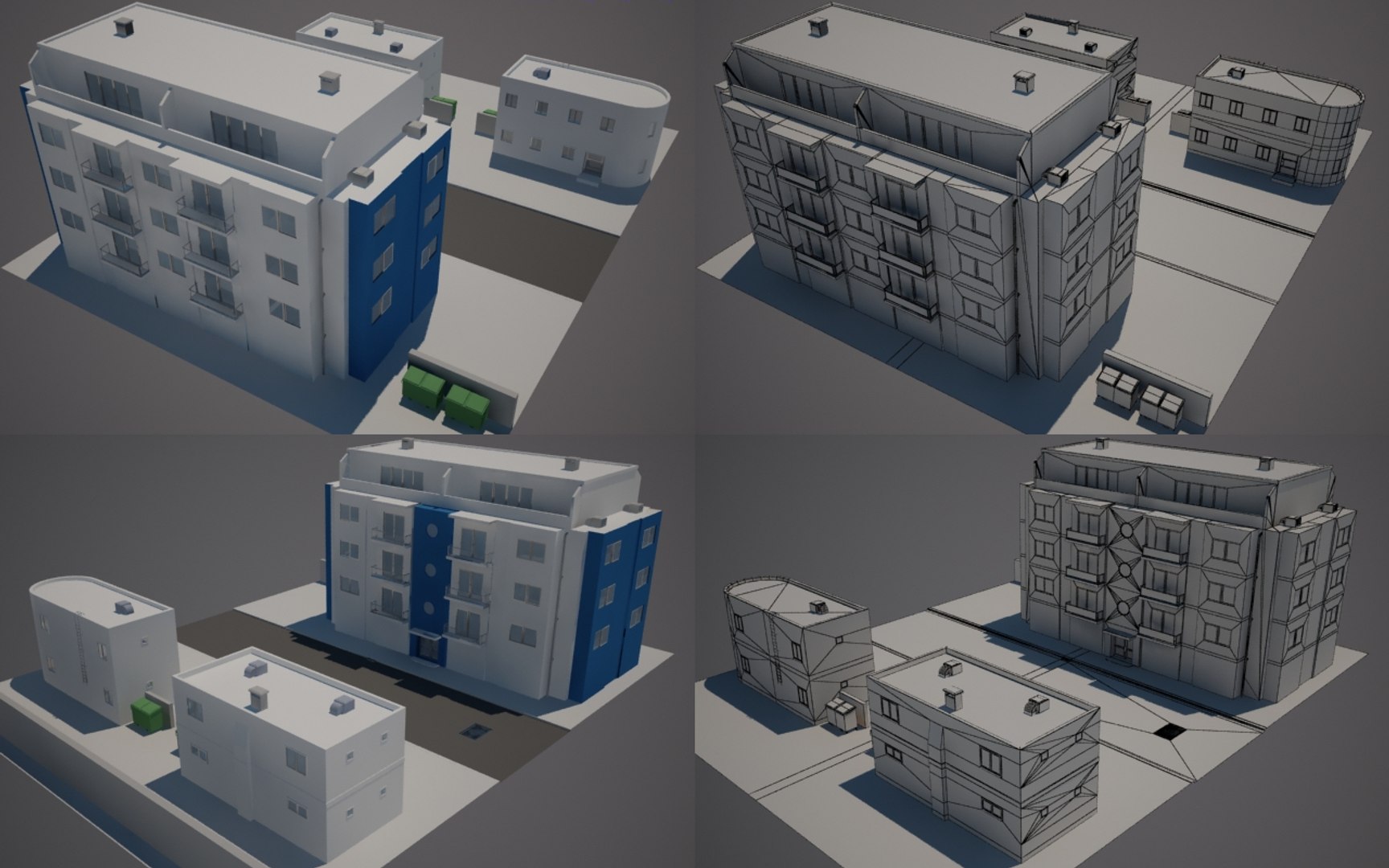 3d model city street