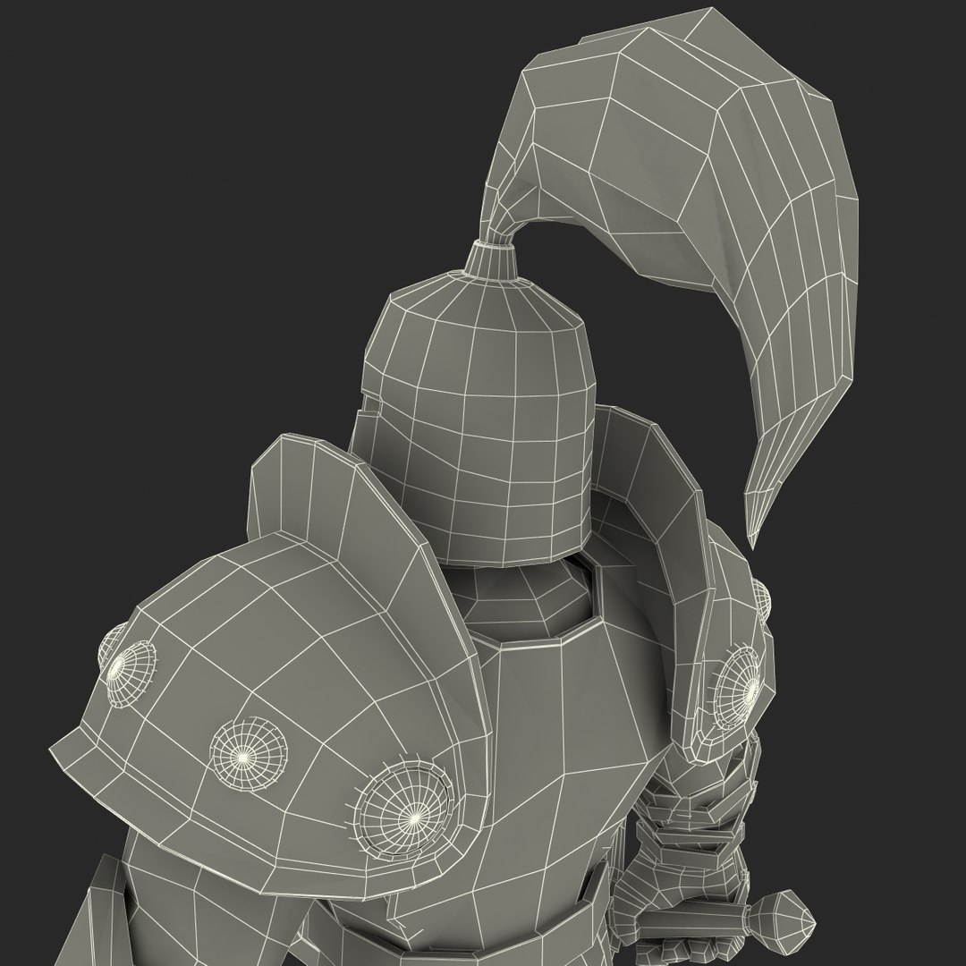 knight character games 3d model