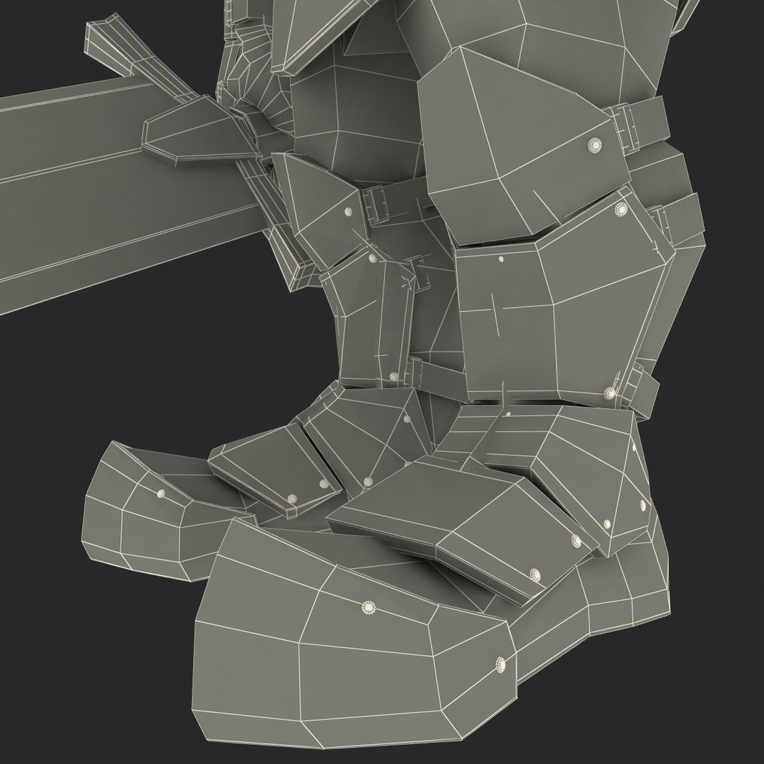 knight character games 3d model